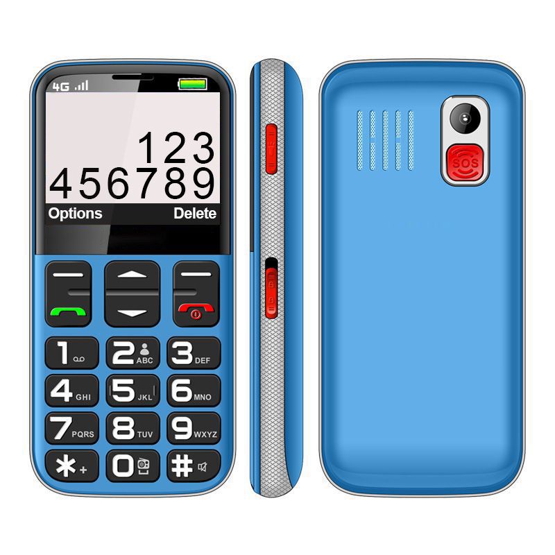 Big Button Mobile Phone with SOS Button (Blue) – Big Buttons New Zealand